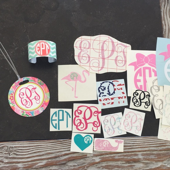 Accessories | Ept Monogrammed Stickers Bag Tag And Cuff | Poshmark